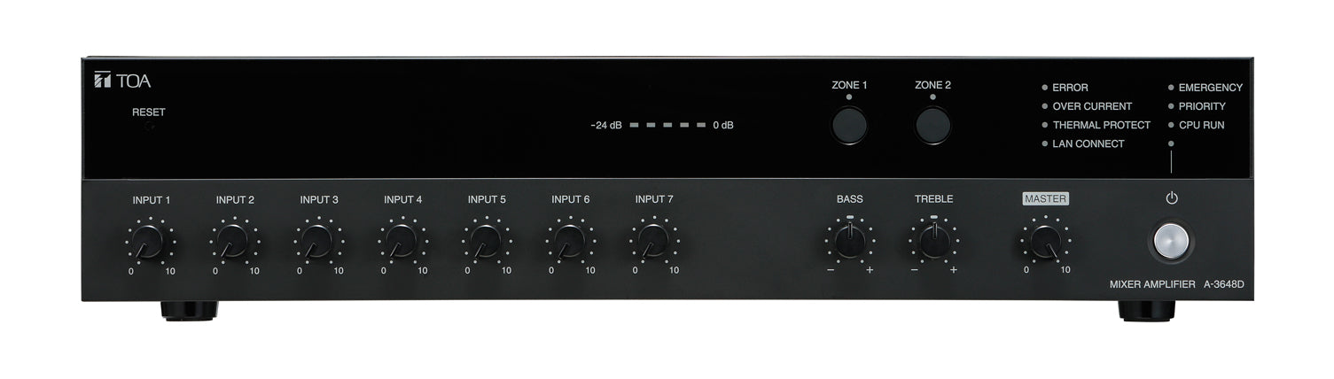 【A-3648D】TOA PAアンプ 480W 2局